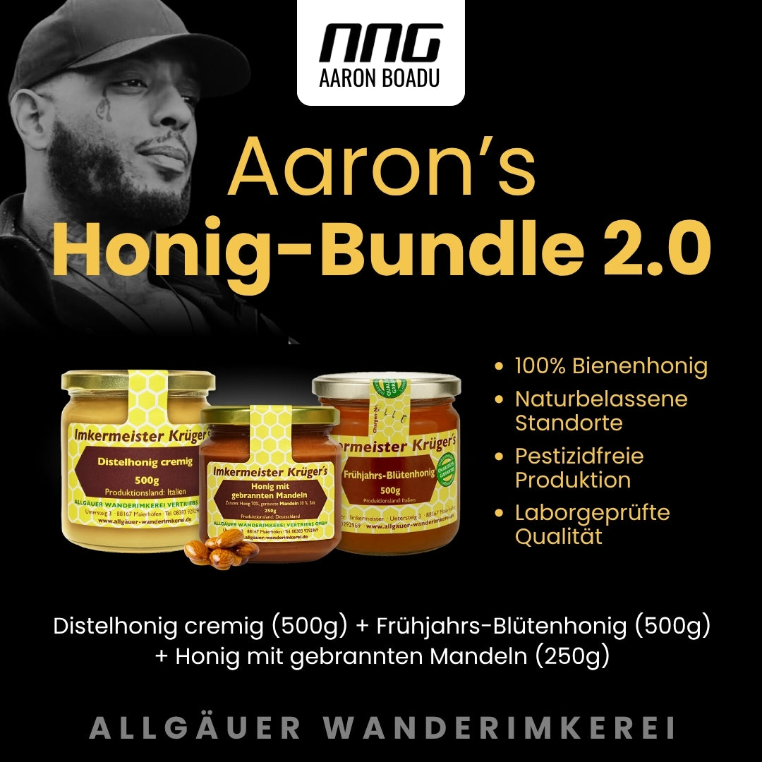 Aaron’s Honig-Bundle – 100% Imker Naturprodukte – Allgäuer Wanderimkerei