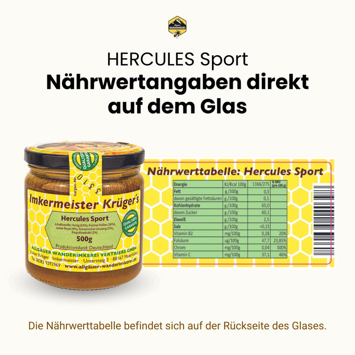 Hercules Bienenproduktmischung direkt vom Imker – Allgäuer Wanderimkerei