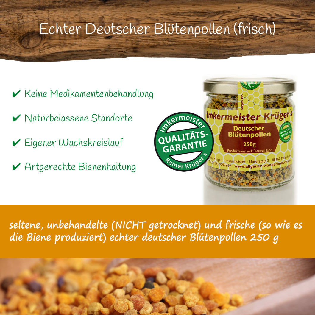 Frischer Deutscher Blütenpollen – 100% Imker Naturprodukt | Jetzt ...
