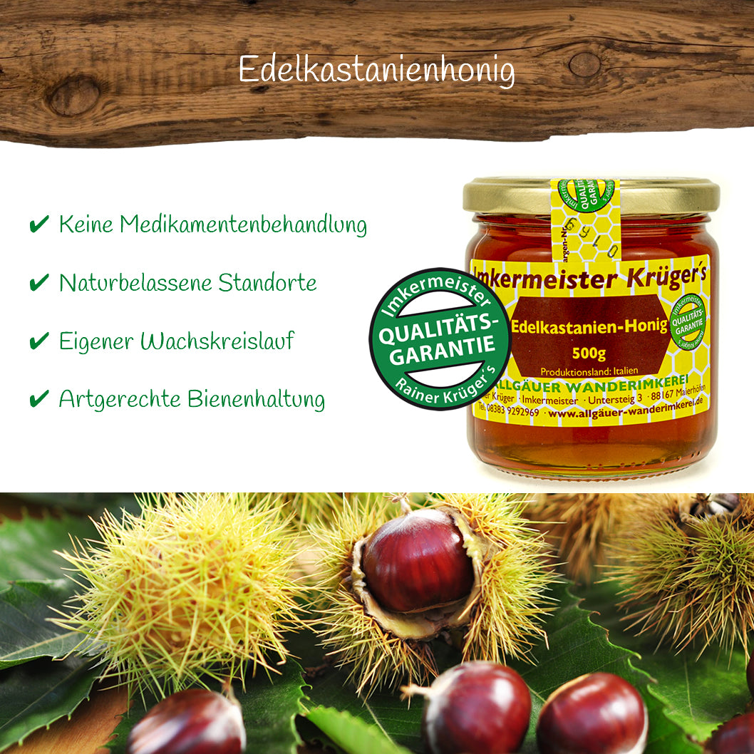 Edelkastanienhonig 500g – Allgäuer Wanderimkerei